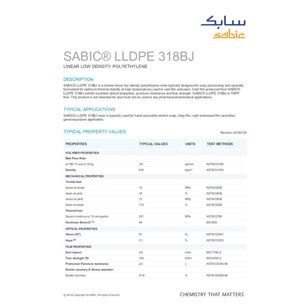 سابك 318 BJ | بوليمر متوفر في المخزون – Polymer in Stock