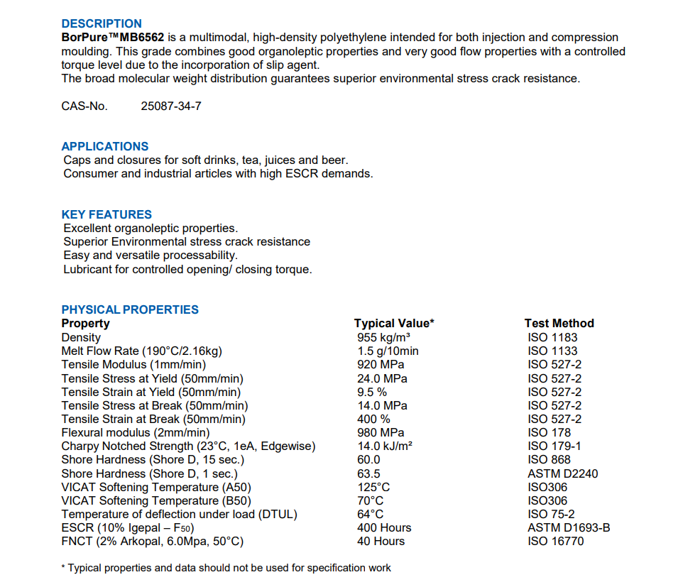 HDPE MB6562 (off-grade) | Polymer in Stock